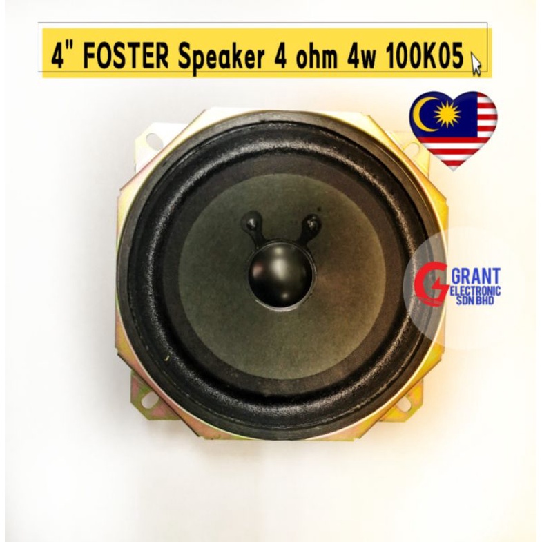 4" FOSTER Speaker 4ohm 4w 100K05 | Shopee Malaysia