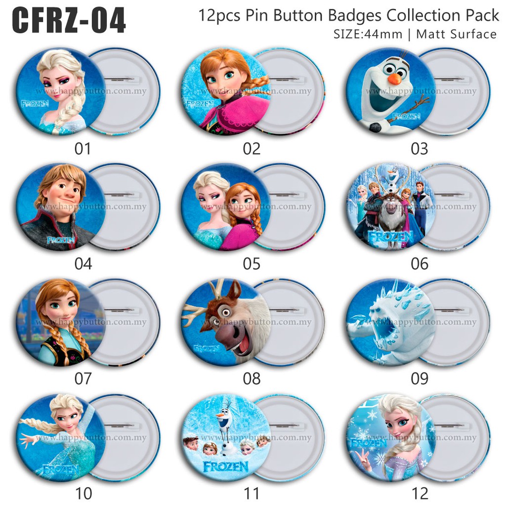 Button Badge - FROZEN (Collection) | Shopee Malaysia
