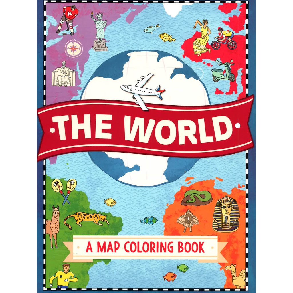(BX) The World: A Map Coloring Book (ISBN:9781250114389) | Shopee Malaysia