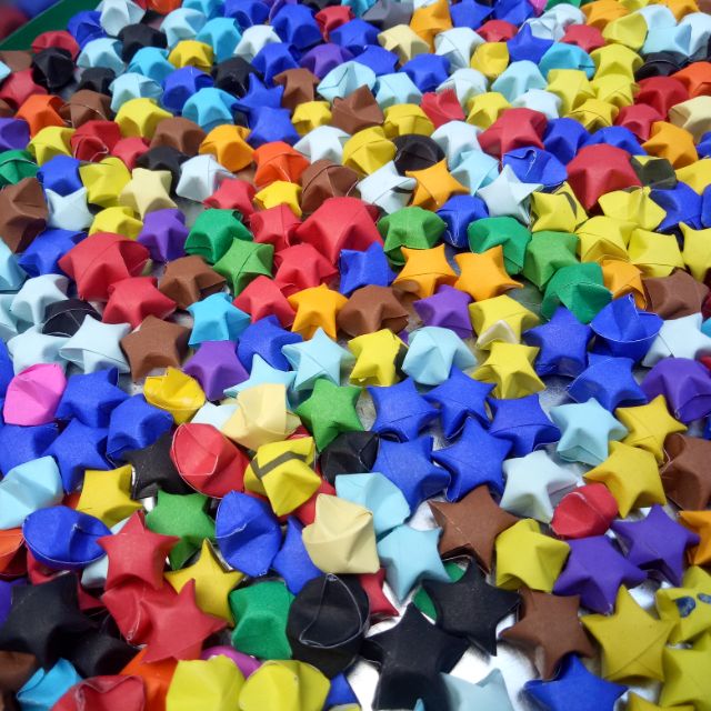 Folding Stars (Ready-Made In Assorted Colors And 3 Colors) | Shopee ...