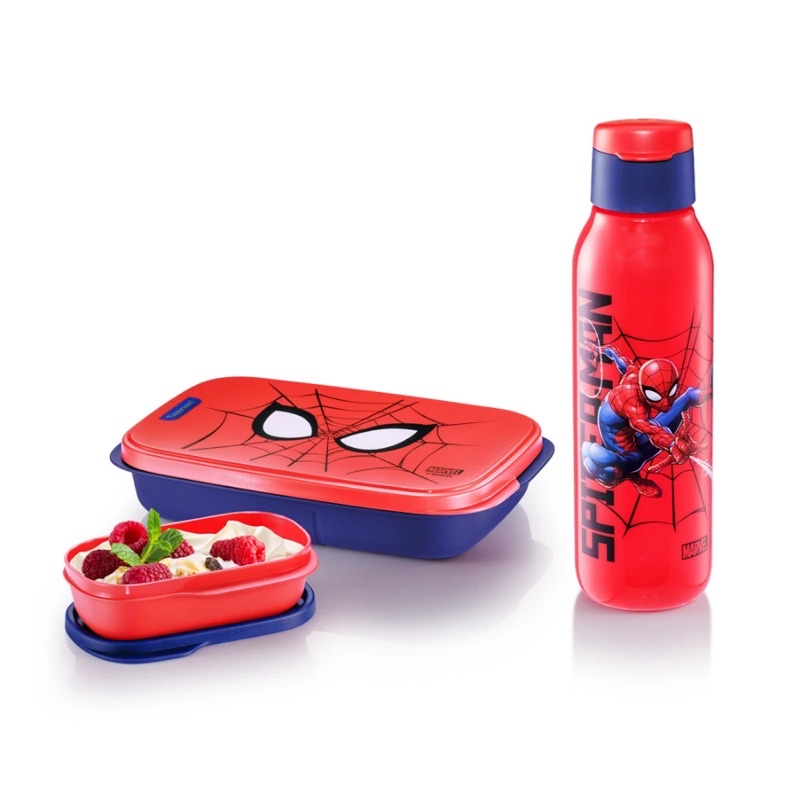 TUPPERWARE Marvel Spiderman Collectable Set (Lunch Box Set) | Shopee ...