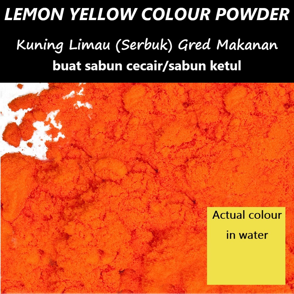 [10g] [Serbuk Warna Kuning Lemon][Gred Makakan][Lemon Yellow Colour ...