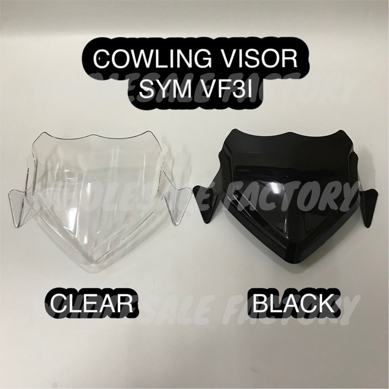 SYM VF3i 185CC Cowling Visor Cowling Lens Hitam Clear | Shopee Malaysia