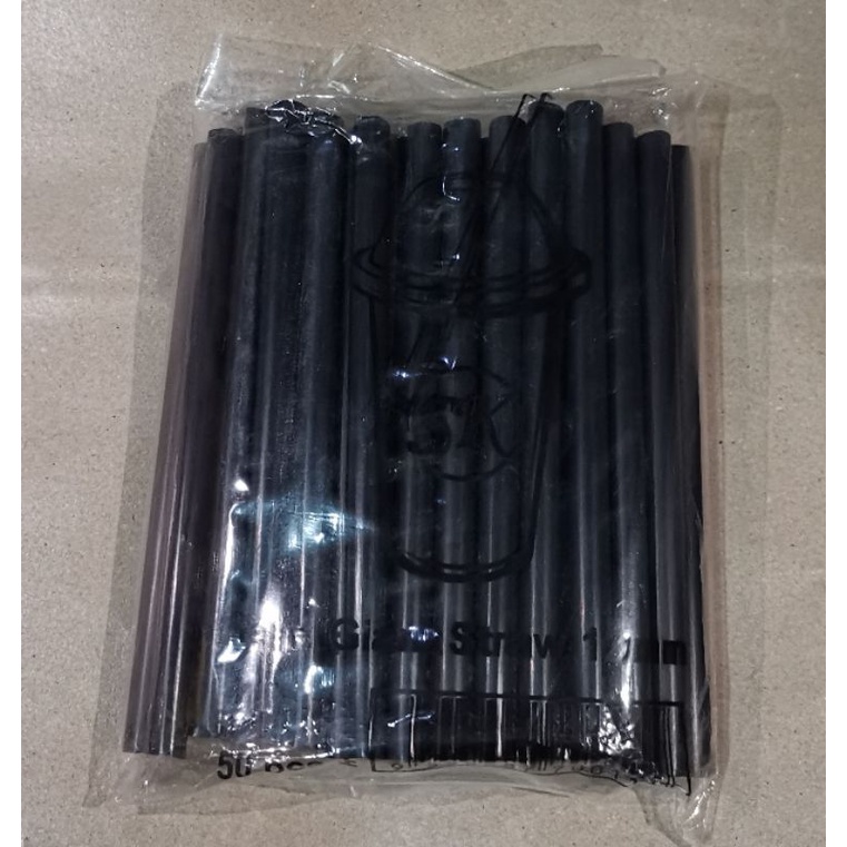 (+-45pcs) 7" Straw Giant Black Colour (Straw ABC) | Shopee Malaysia