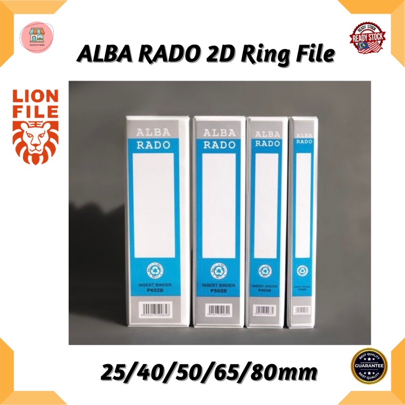 [READY STOCK] K2/ALBA RADO 2D White RING FILE 25/40/50/65/80MM | Shopee ...