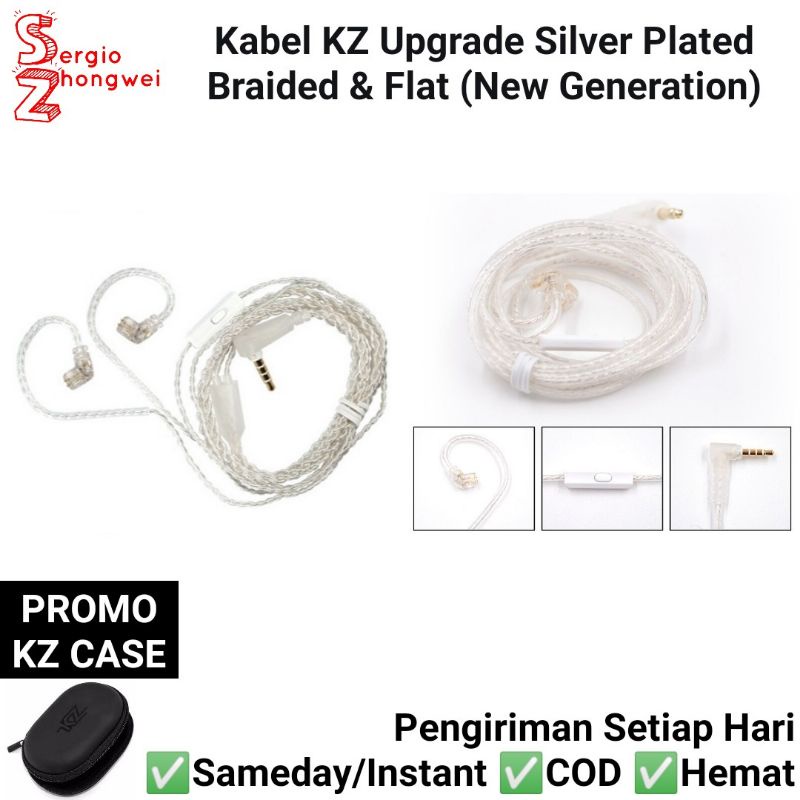 Kz Silver Upgrade Cable KZ ZSN Pro Silver Plated WITH MIC Type C KZ ZSN ...
