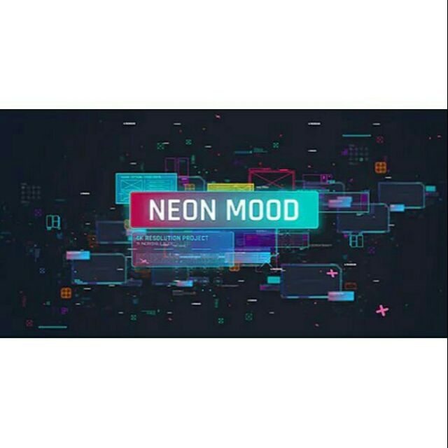 Neon Mood Slideshow- Bright Coloful Slide- 3D Camera Move- HUD UI ...