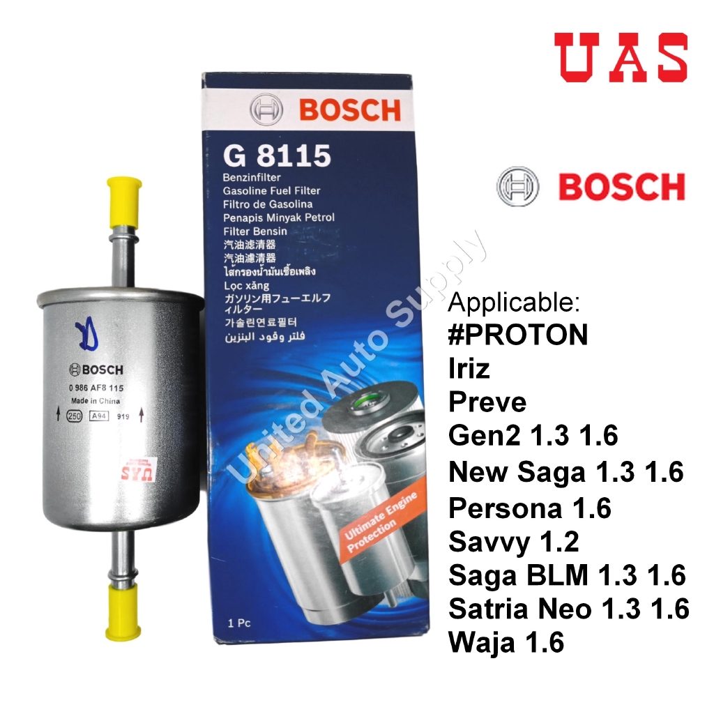 BOSCH Fuel Filter 0986AF8115 (1pc) Applicable for PROTON Gen2, New Saga ...
