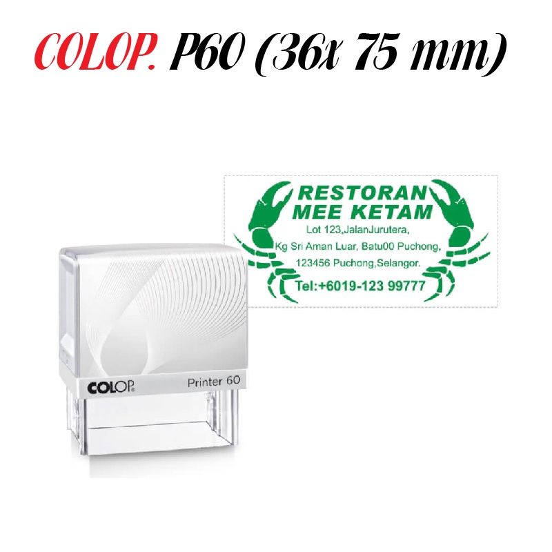 Printer Line Self-Inking Stamp | P10 P20 P30 P40 P50 P60 | Rubber Stamp COLOP | Shopee Malaysia