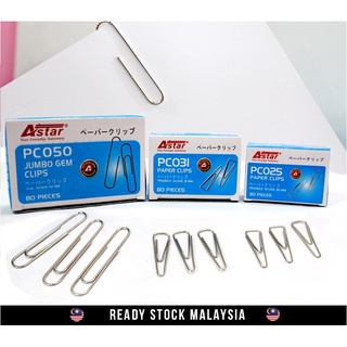 Astar 25mm/31mm/50mm Paper Clip (PC025 / PC030) / Klip Kertas | Shopee ...