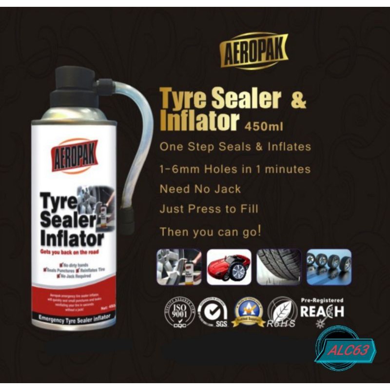 Aeropak Tyre Sealer Inflator(450ml) | Shopee Malaysia