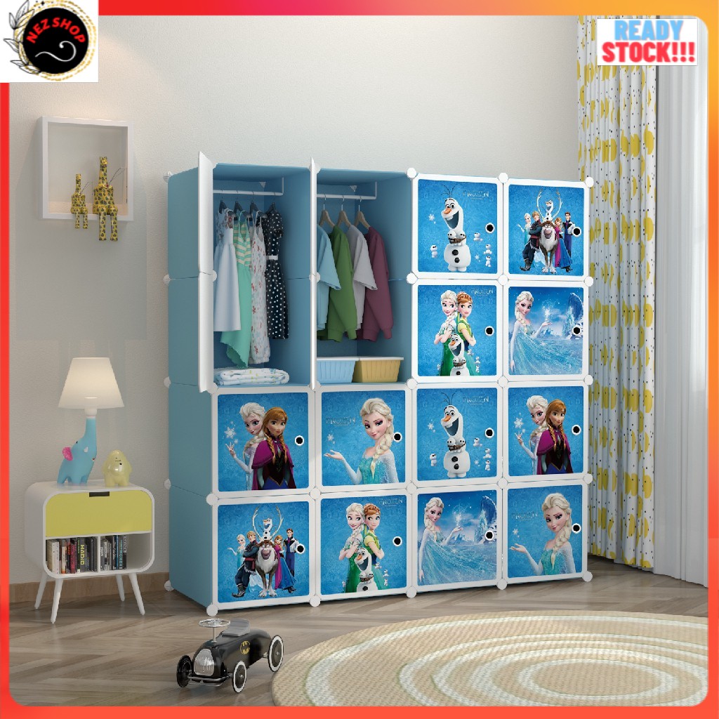 NEW FROZEN 16 cube DIY Multipurpose Wardrobe Cabinet Clothes Storage ...