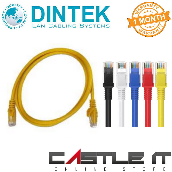 DINTEK CABLE CAT6 PATCH CORD 3Meter Black/Green/Red/White/Yellow ...