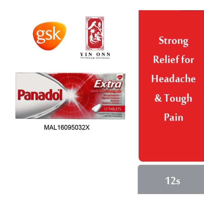 Panadol Extra Pain Relief for Strong Headache and Tough Pain (12's ...