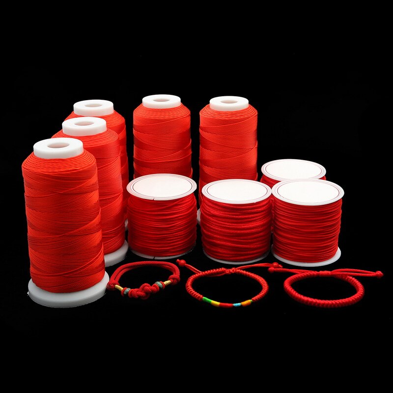 Polyamide Cord 0.2-2mm Red Nylon Cord Sewing Thread For Rope Silk ...