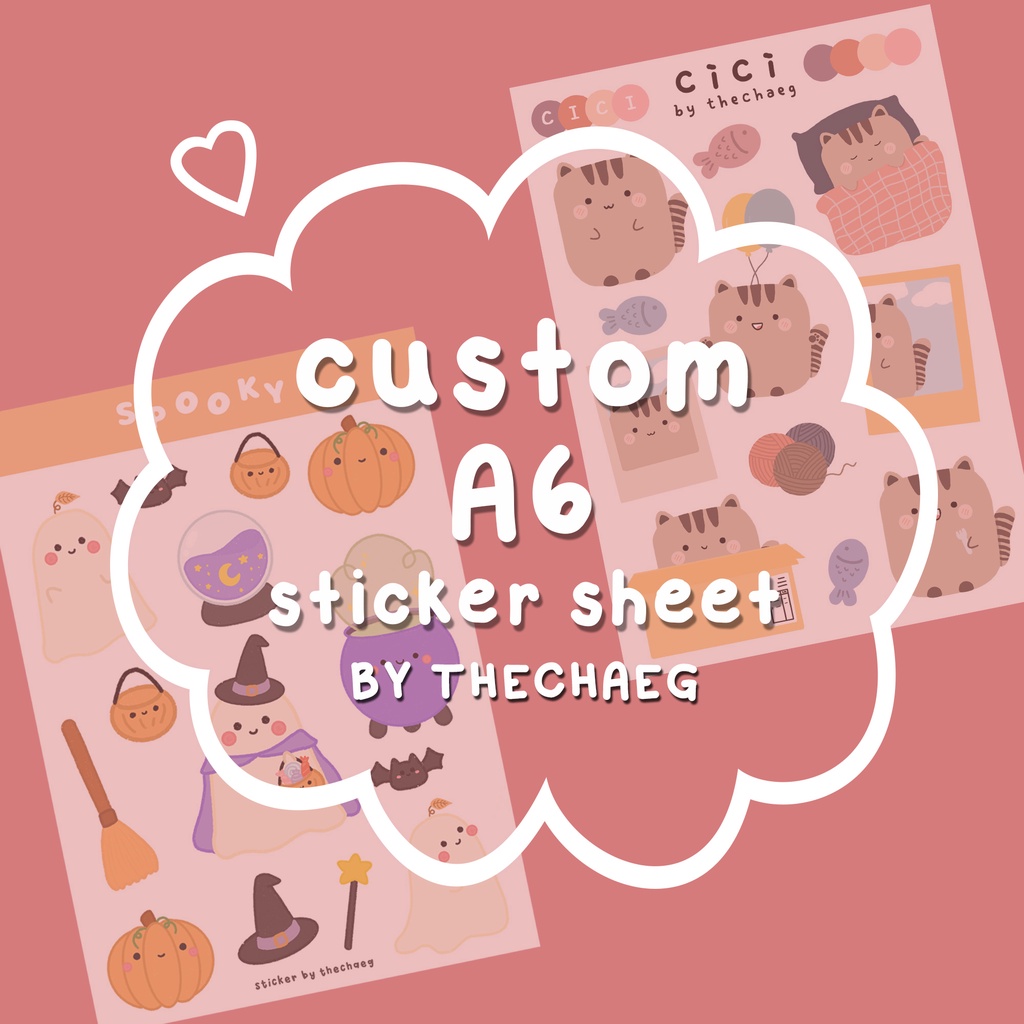 [A6 Sticker Sheets] Custom Sticker Sheet | Shopee Malaysia
