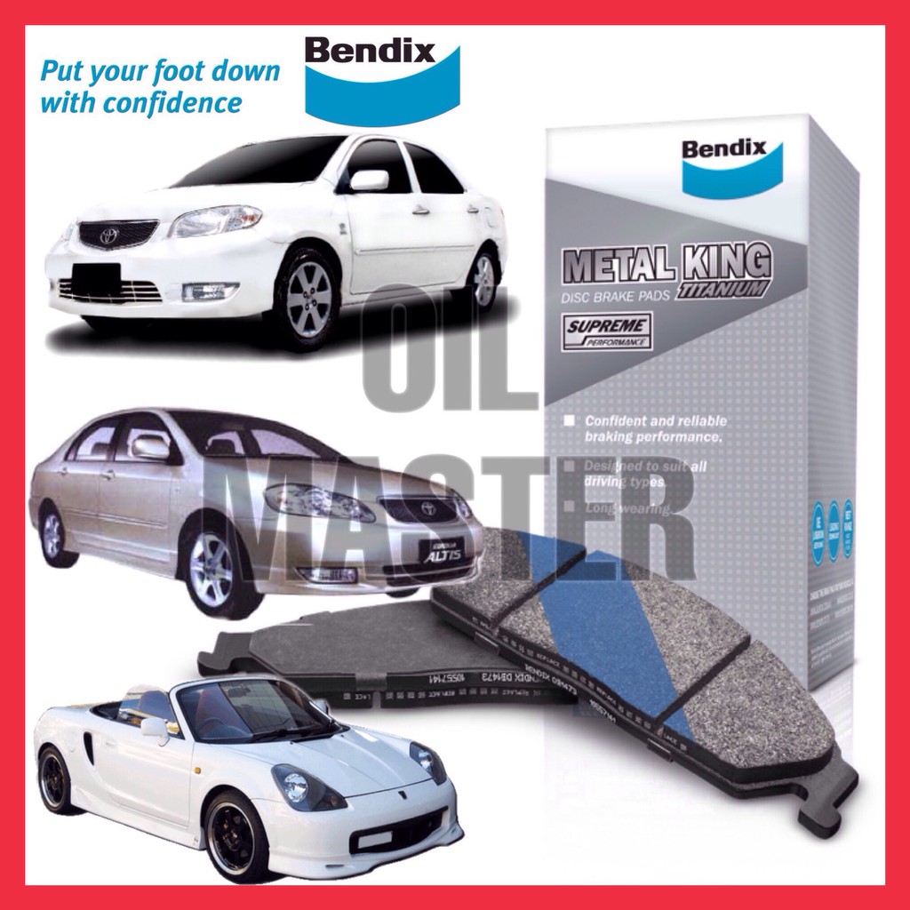 TOYOTA VIOS NCP42 ALTIS ZZE121 MRS ZZW30 FRONT BENDIX METAL KING ...