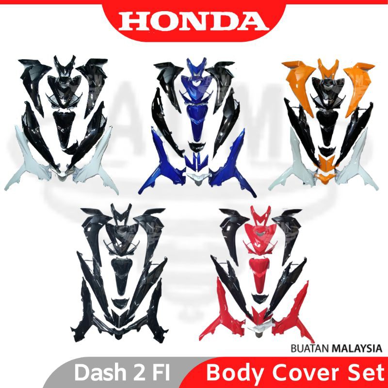 HONDA Dash 2 FI Fuel Injection Full Body Cover Set Coverset BodySet Dash 110 2 Dash2Fi Dash2 ...