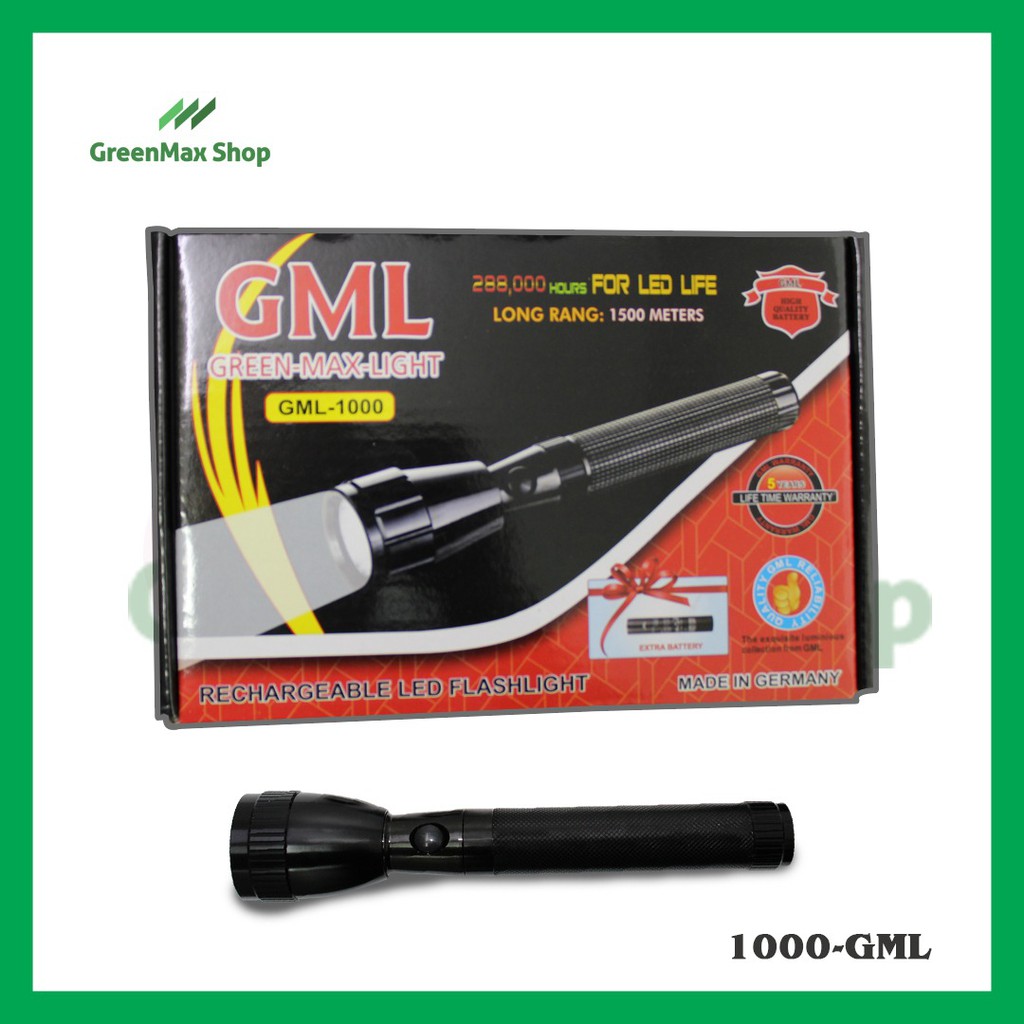 (Ready Stock)GML-1000 LED Rechargeable Aluminum Flashlight,Green-max ... (Ready Stock)GML-1000 LED Rechargeable Aluminum Flashlight,Green-max ...