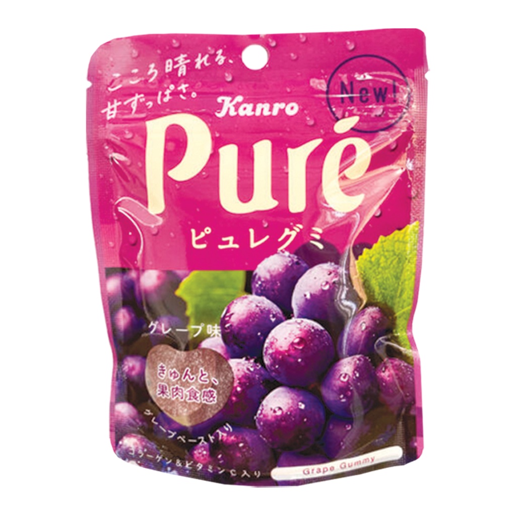 THE FRUITS KING - KANRO PURE GUMMY CANDY/ PURE GUMMY CANDY/ JAPAN Puré/ GRAPE/ LEMON/ MUSCAT/ 甘乐 ...