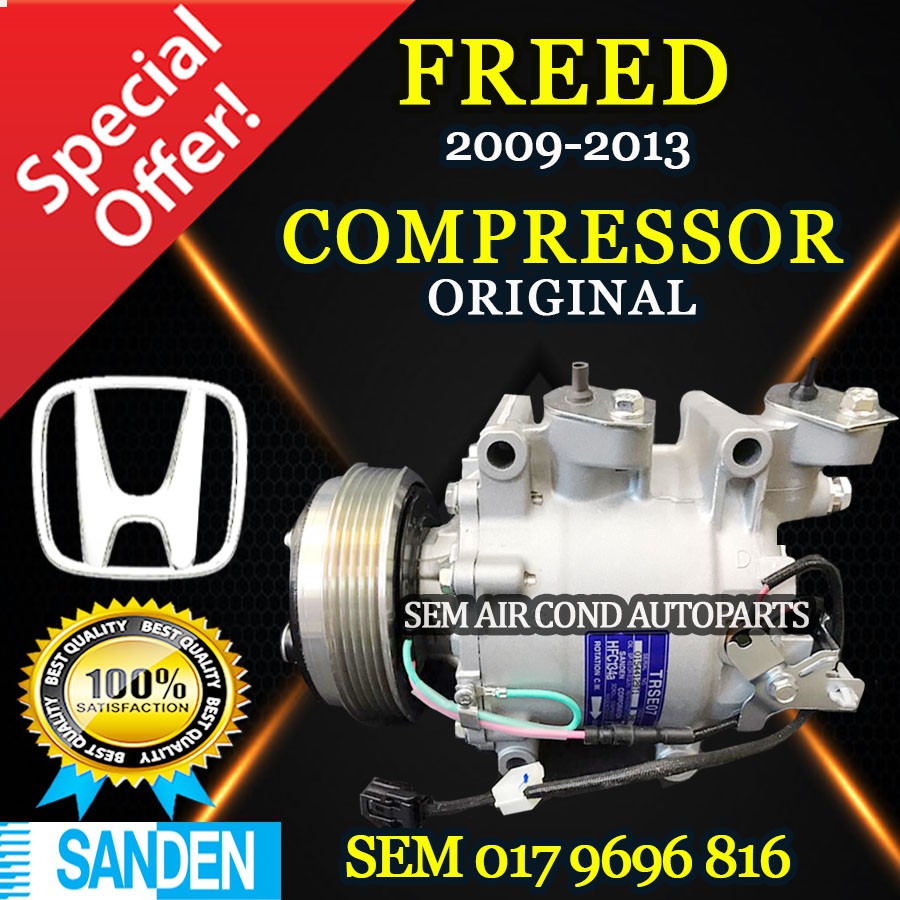HONDA FREED 2009-2013 YEAR TRSE07 5PK ORIGINAL SANDEN COMPRESSOR ...