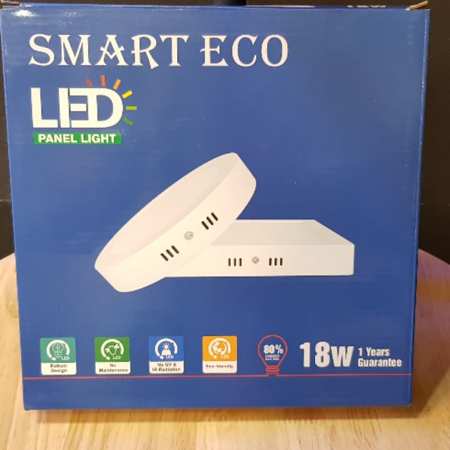 SMART ECO 18W LED SURFACE PANEL LIGHT 65OOK DAYLIGHT | Shopee Malaysia