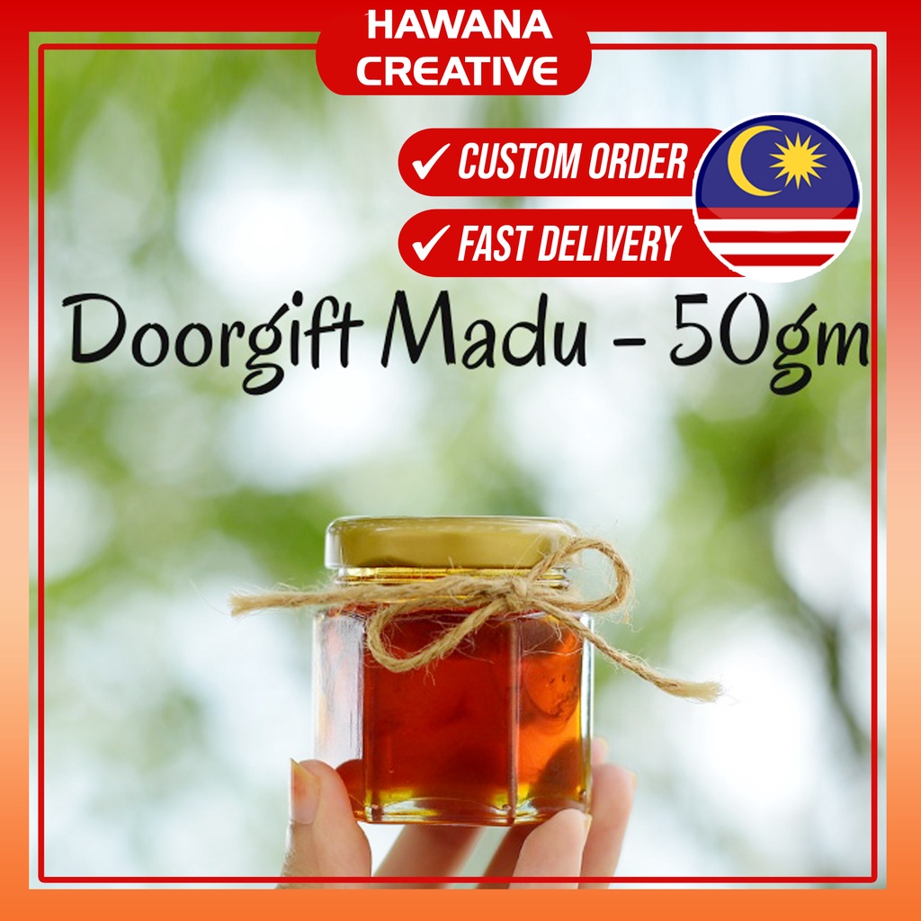 Doorgift Madu Honey Hexagon Shape - 50gram | Shopee Malaysia