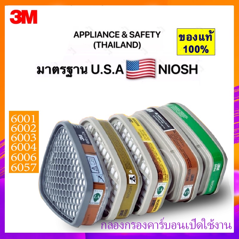 3M Filter Cartridge for Chemical Vapor Protection, Paint, Thinner, Pesticide, Oil, Gas, Solder ...