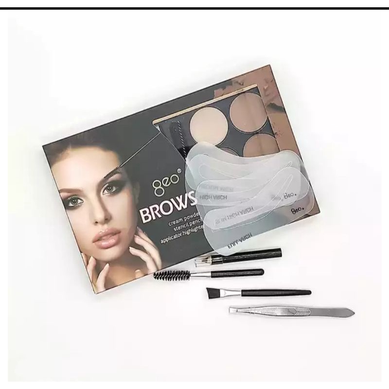 Professional 6 Color Eyebrow Powder Make Up Palette Brow Pencil Makeup ...