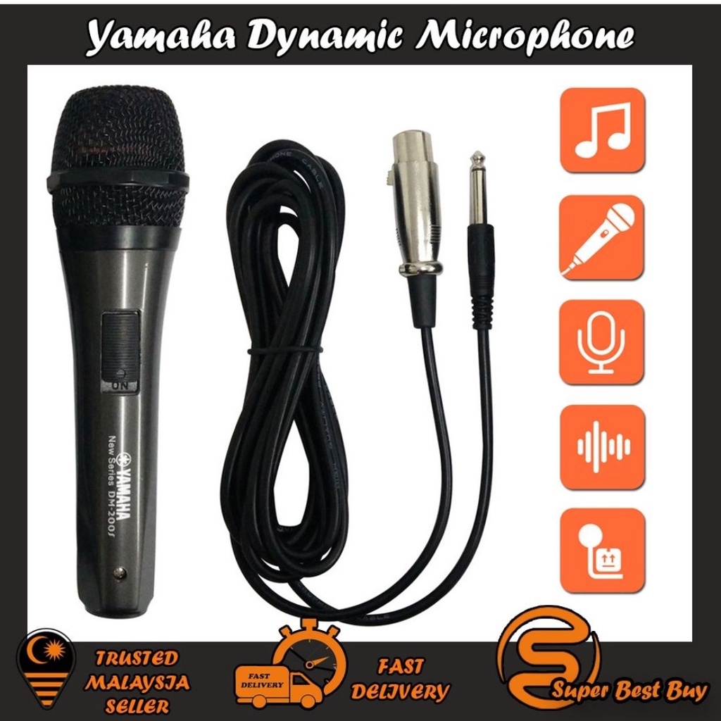 Yamaha Professional Wired Dynamic Microphone Mic For Karaoke & Vocal ...