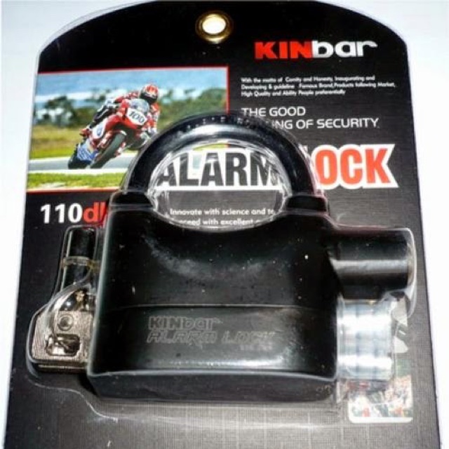 ORIGINAL Kinbar SIREN ALARM PADLOCK for DOOR/Motor/Bike/Car PAD LOCK ...