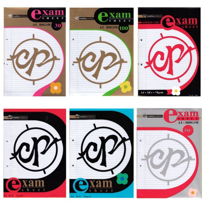 Creative Products CP A4 Exam Sheet 70gsm 30's 50's 70's 100's | Shopee Malaysia