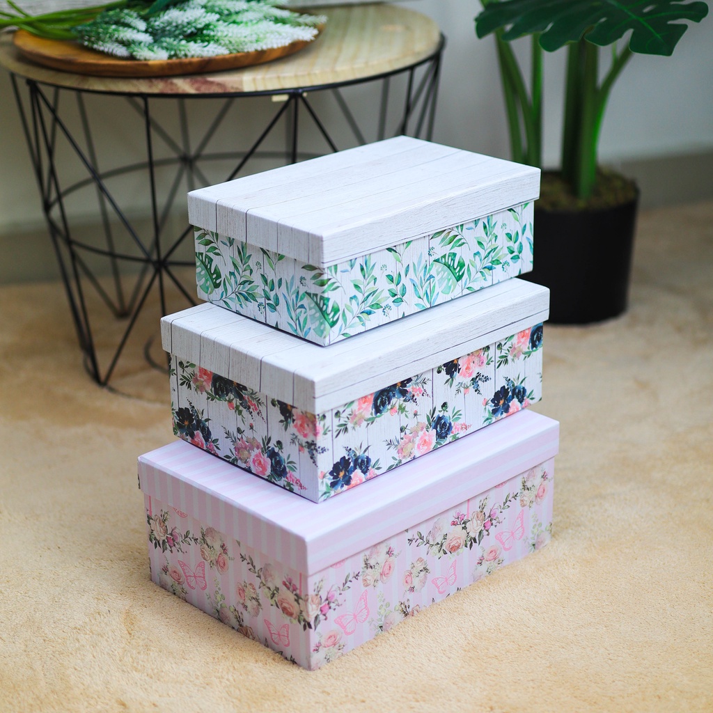 Rectangle Gift Box Organizing Boxes Cases Square Rectangle Birthday ...