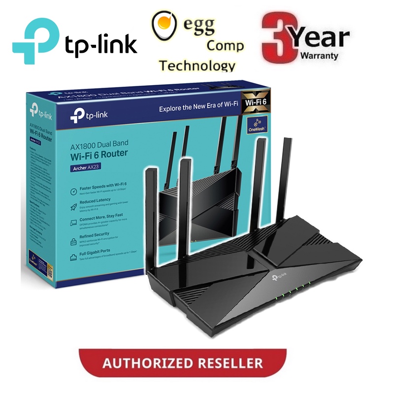 TP LINK ARCHER AX23 AX1800 DUAL BAND GIGABIT WIFI 6 ROUTER | Shopee ...