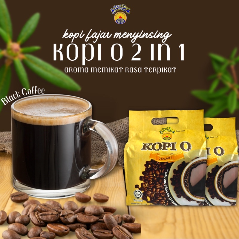 FAJAR-Kopi O 2 Dalam 1 Uncang (20g x 15 Sachet) Coffee O 2 in 1 Coffee ...