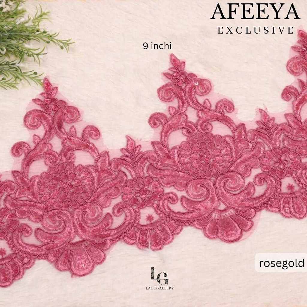 🔥0.5M | AFEEYA EXCLUSIVE BORDER LACE BAJU RENDA KAIN AKSESORI PAKAIAN ...
