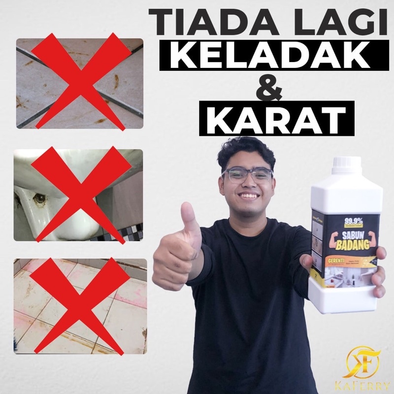Sabun Badang (sabun pencuci lantai) penghilang kesan karat/Kotoran ...