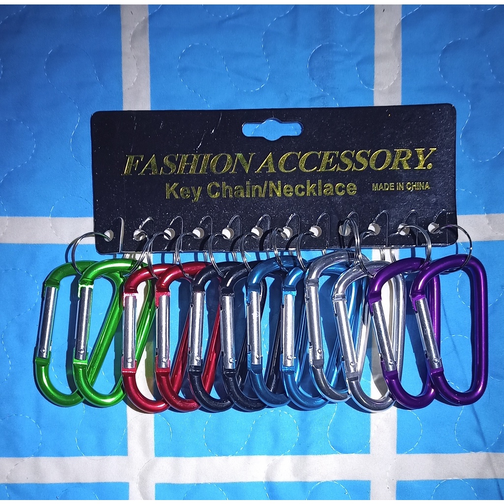 Aluminium D-Shape Climbing Carabiner Light Weight- Clip Type / Key ...