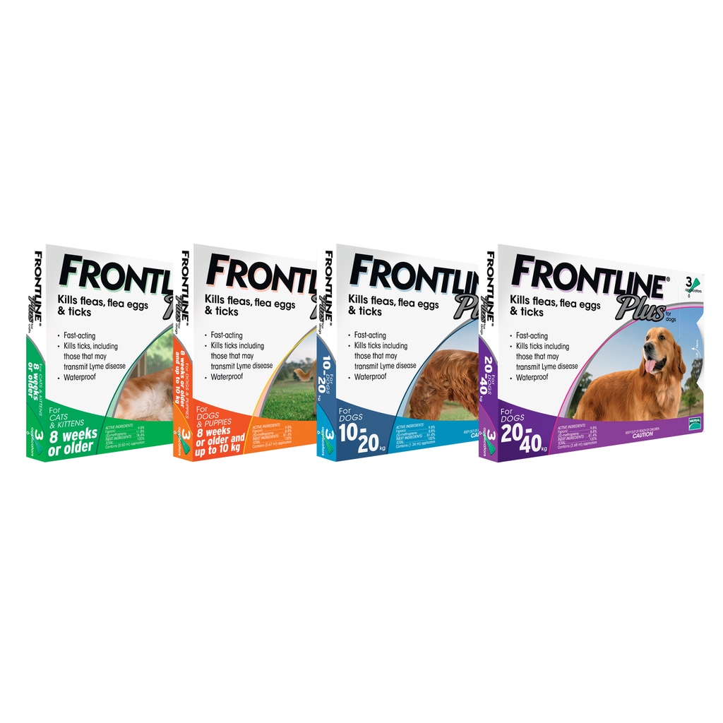 Frontline PLUS - Neck drops to treat ticks, lice and scabies for dogs ...