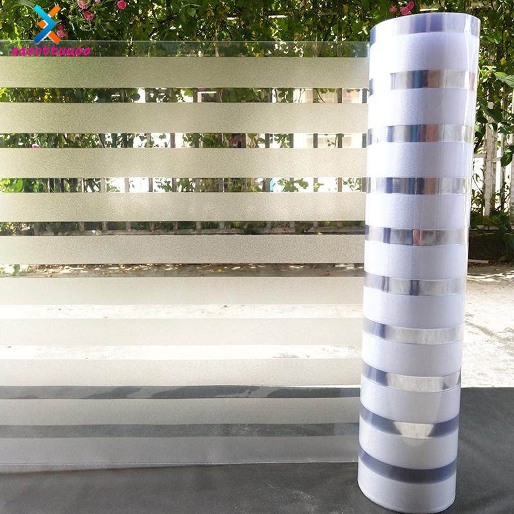 1M Frosted Glass Self-Adhesive Stripes Sticker Office Bathroom Static ...