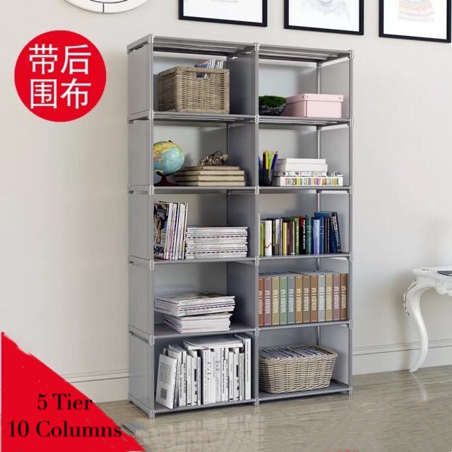 Sellerpick DIY Book Shelf Buku Rak Lightweight Plastic Bookd Shelves ...