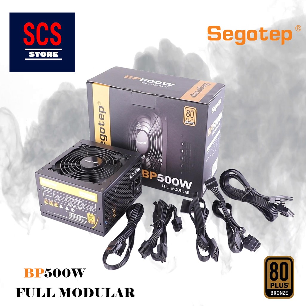 SEGOTEP BP500W Full Modular 500Watts 80 Plus Bronze Gaming Power Supply ...