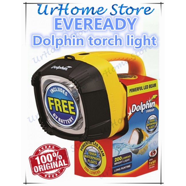 HOT SELLING !!! 100% ORIGINAL Eveready Dolphin torch light 6V 200 ...