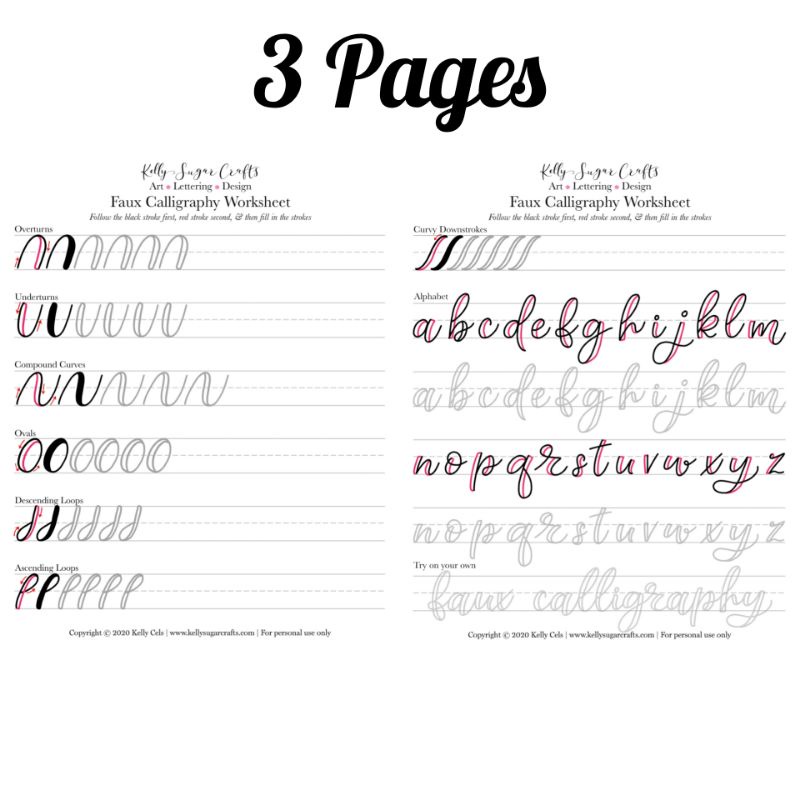 Calligraphy Practice Sheets PDF | Shopee Malaysia