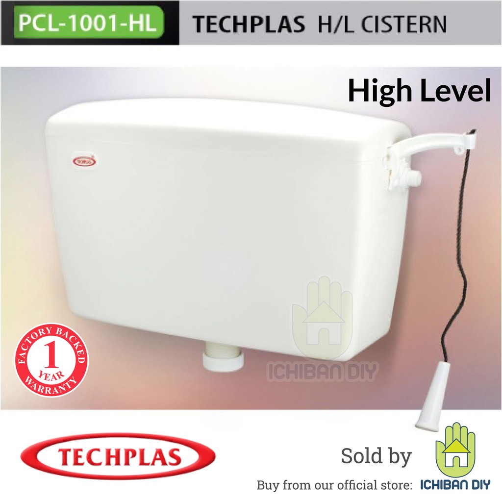 TECHPLAS Cistern High Level 9L PCL-1001-HL Plastic Flush Water Pump Pam Air Tandas [ichiban DIY ...