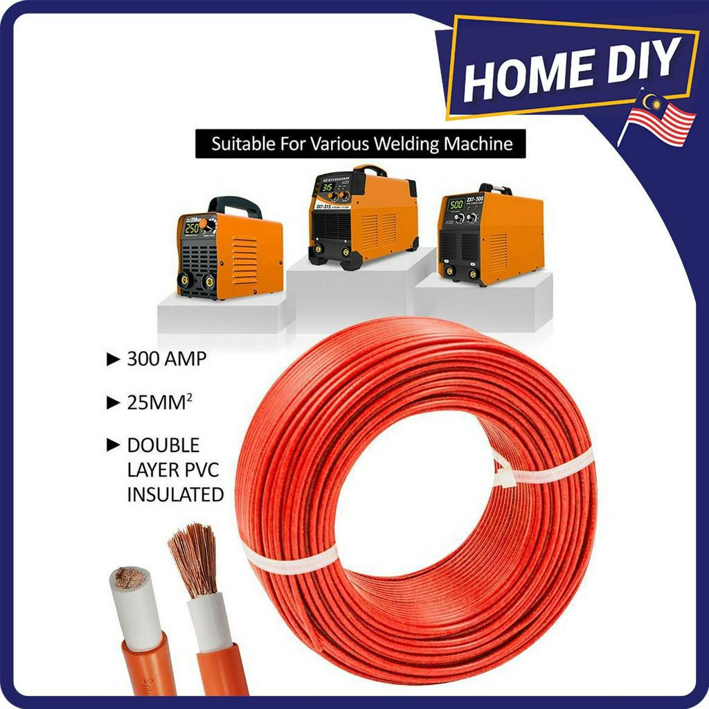 POWER-WELD 300AMP COPPER WELDING CABLE (MADE IN THAILAND) 1 METER ...