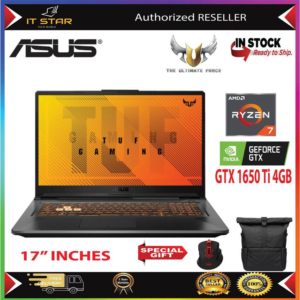 Asus TUF Gaming A17 FA706I-IH7079T Laptop, Ryzen 7-4800H, 8GB DDR4, 512GB SSD, 17.3″ FHD 120Hz ...