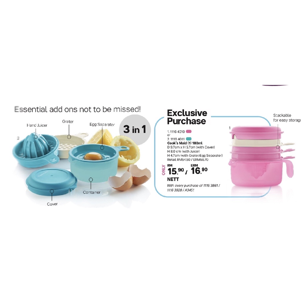 Tupperware Cook‘s Maid 180ml | Shopee Malaysia