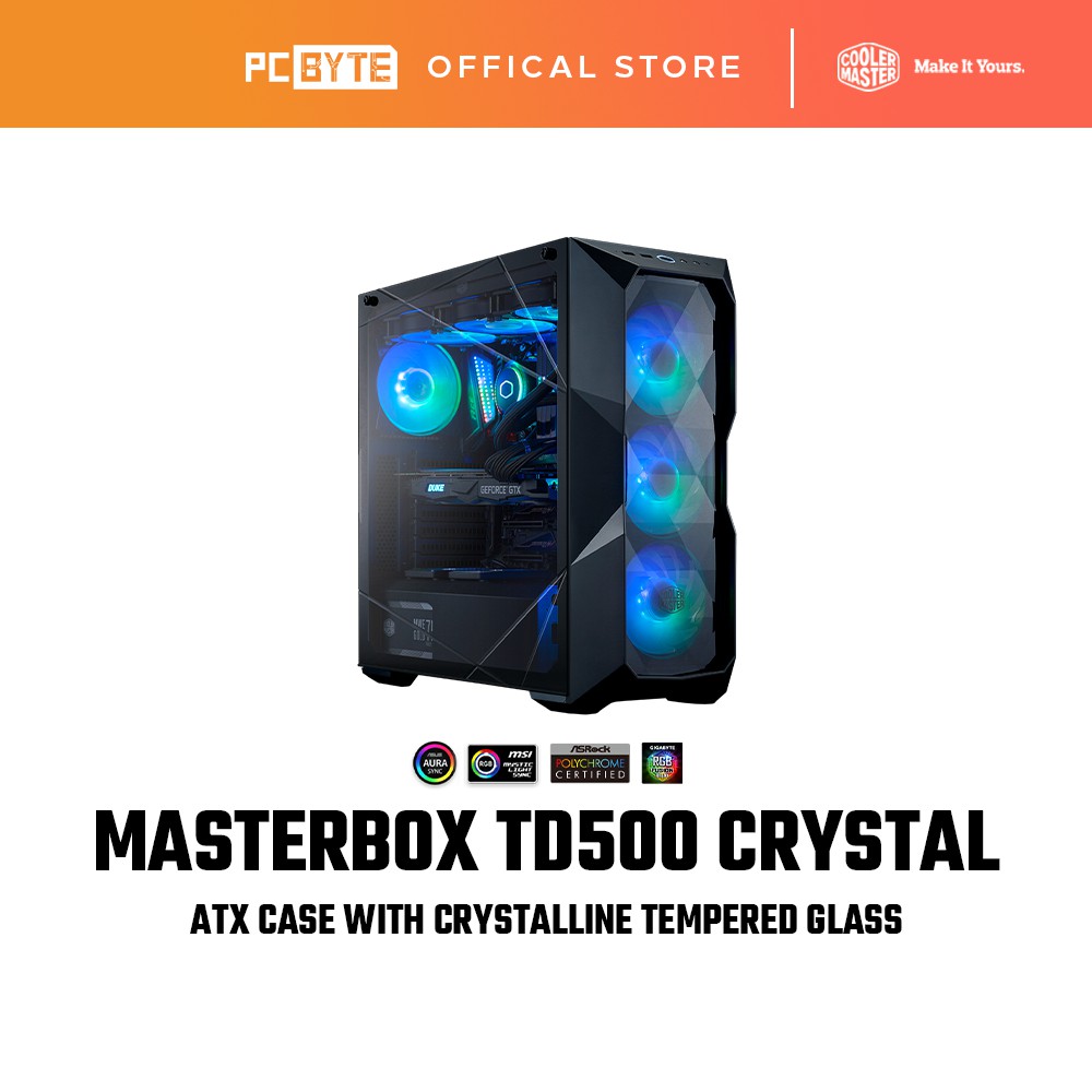 Cooler Master MasterBox TD500 Crystal ARGB Mid Tower TG ATX Case ...