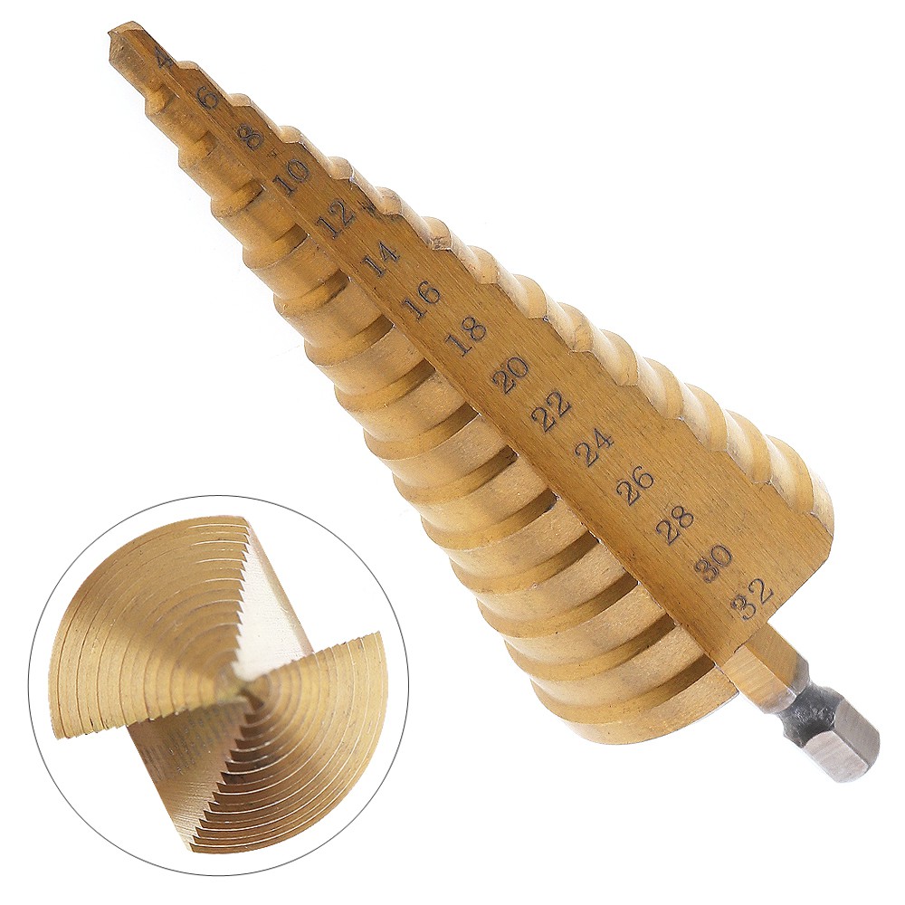 Triangle Shank Metal Steel Step Drill Bit Hole Drill Cone Drill ...